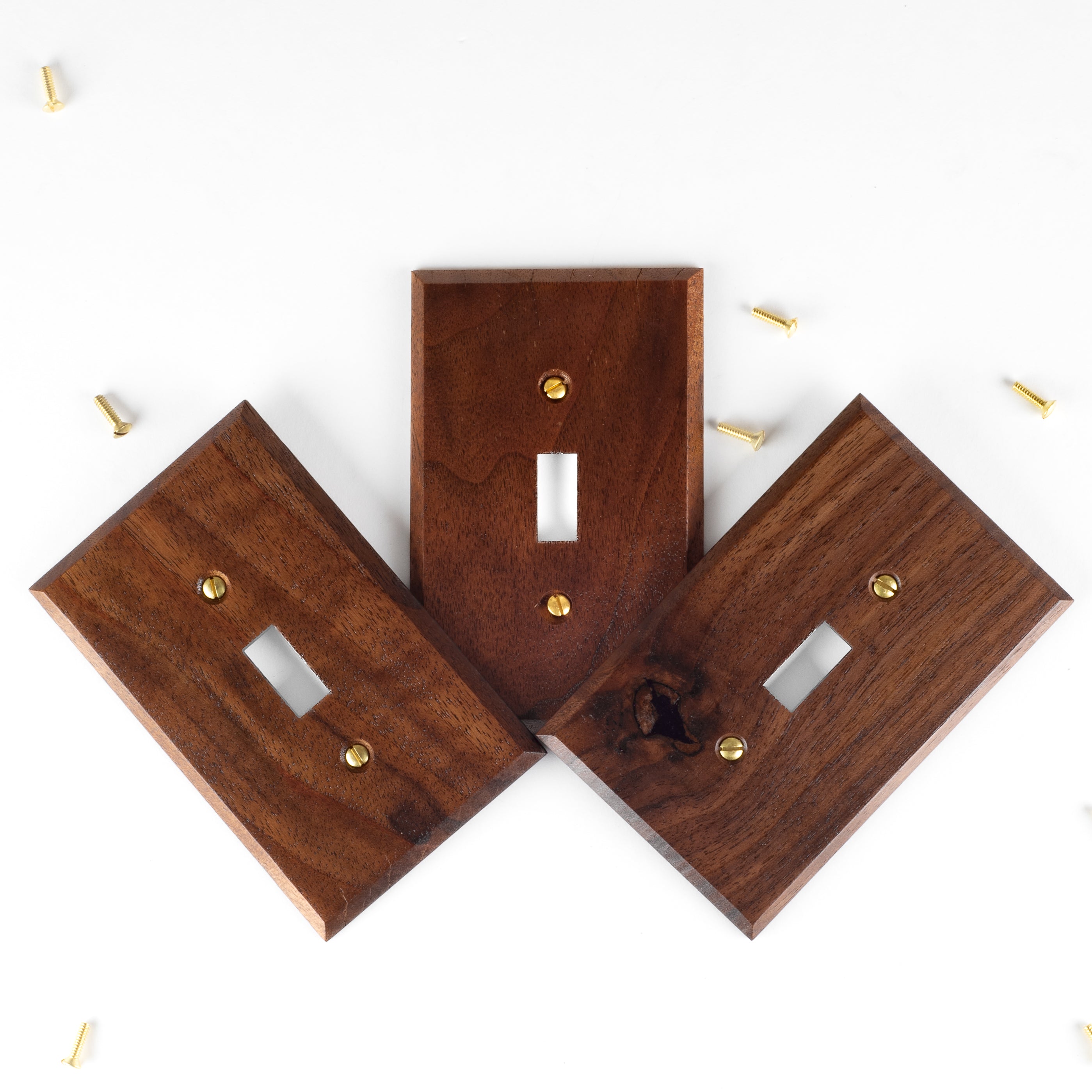 3-Packs Natural Walnut Light Switch Plates – Lumi and Wood